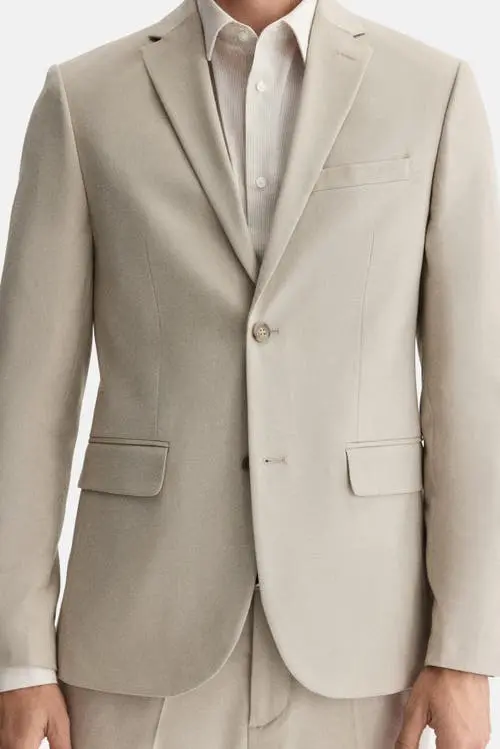 H&m Slim Fit Single-breasted Jacket - Beige