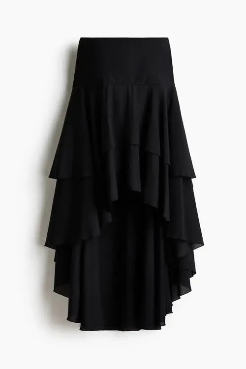 H&m Tiered High-low Skirt