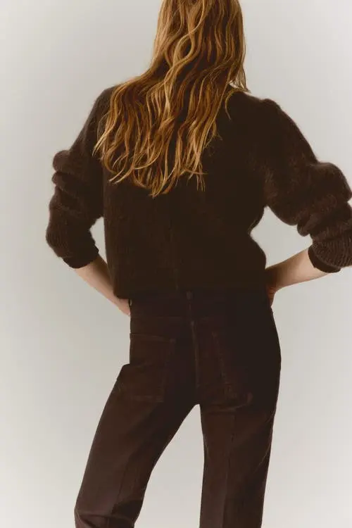 H&M Bootcut High Rise Jeans - Dark Brown