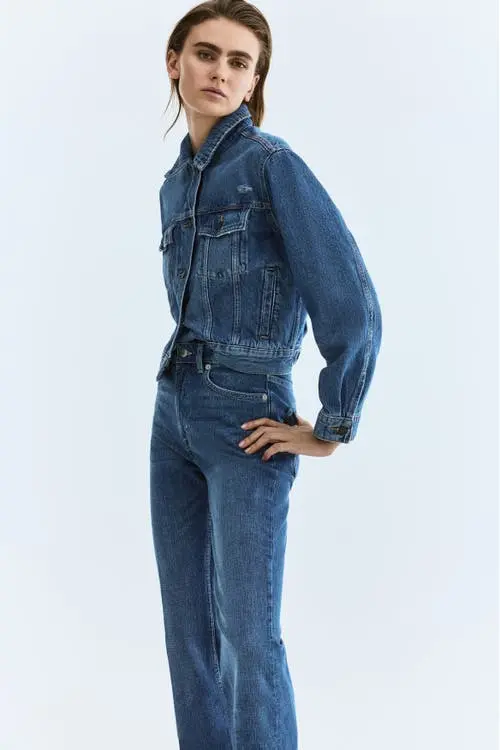 H&m Bootcut High Jeans - Denim Blue