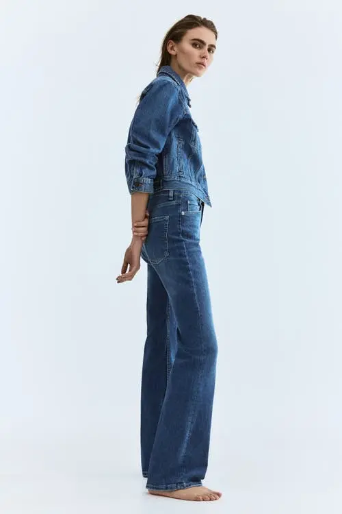 H&m Bootcut High Jeans - Denim Blue
