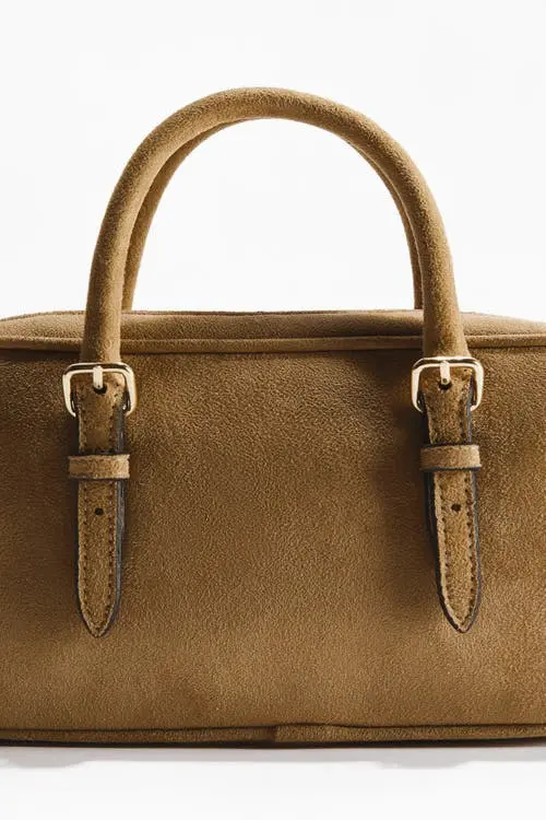 H&m Crossbody Bag With Buckled Handles - Beige