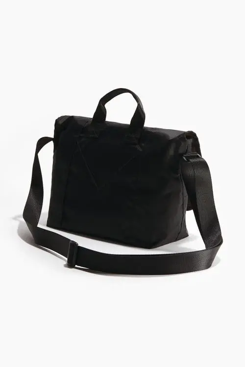 H&m Crossbody Bag With Top Handle And Adjustable Shoulder Strap - Black