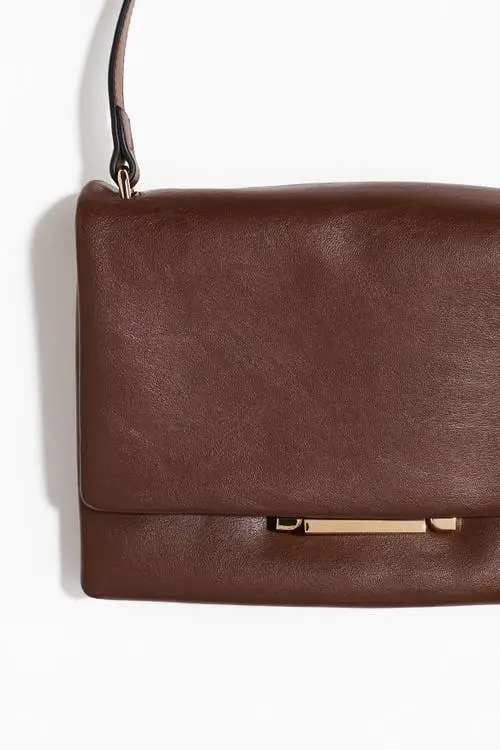 H&m Crossbody Bag With Adjustable Shoulder Strap And Magnetic Fastener - Brown