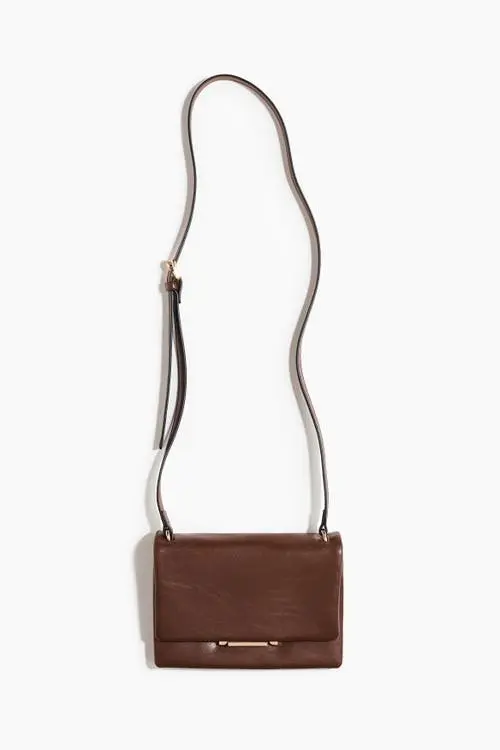 H&m Crossbody Bag With Adjustable Shoulder Strap And Magnetic Fastener - Brown