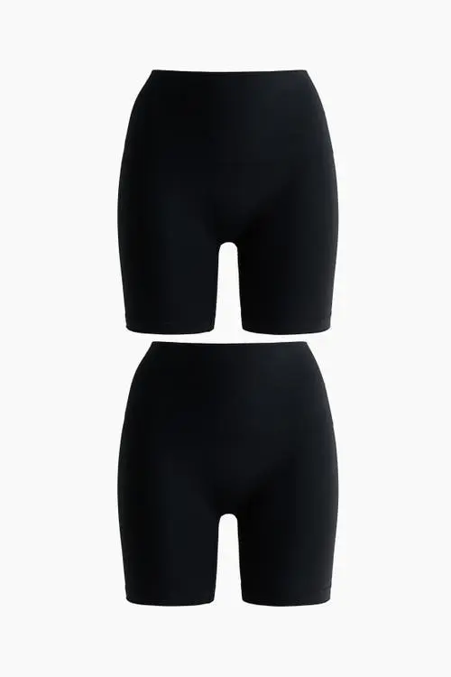 H&m 2-pack Seamless Shape Bikers - Black
