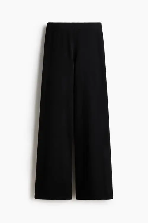 H&m Wide Knitted Trousers
