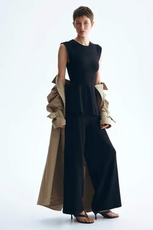 H&m Wide Leg Knitted Trousers