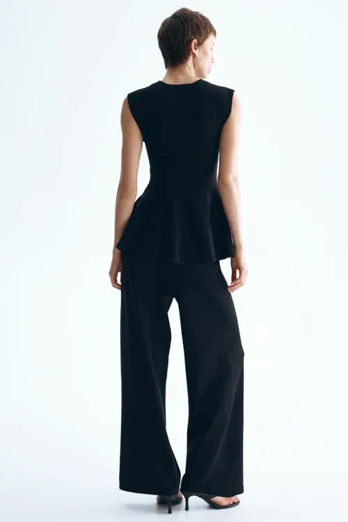 H&m Wide Leg Knitted Trousers