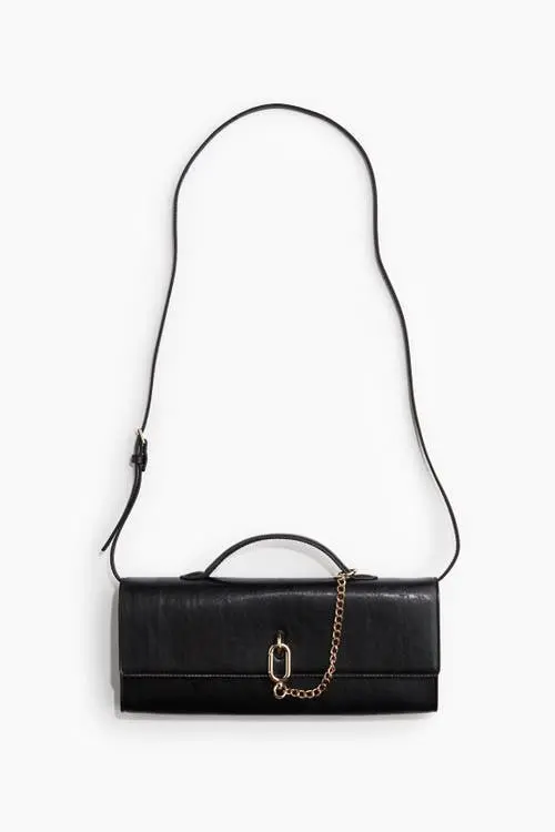 H&m Rectangular Crossbody Bag With Chain Detail