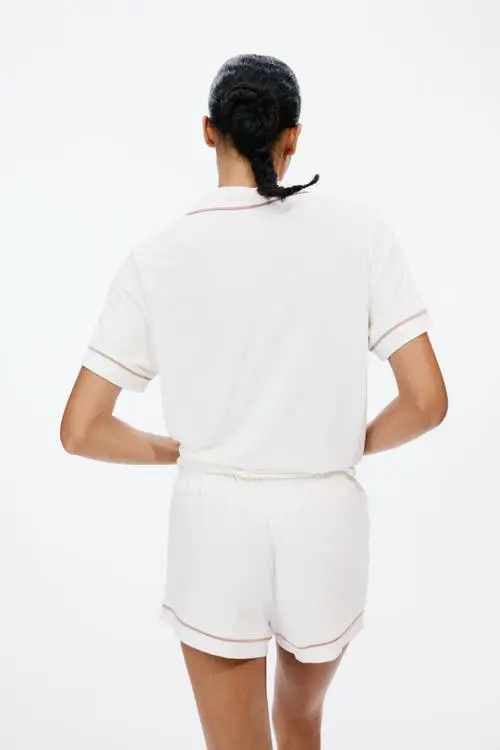 H&m Viscose-blend Pyjamas - Cream