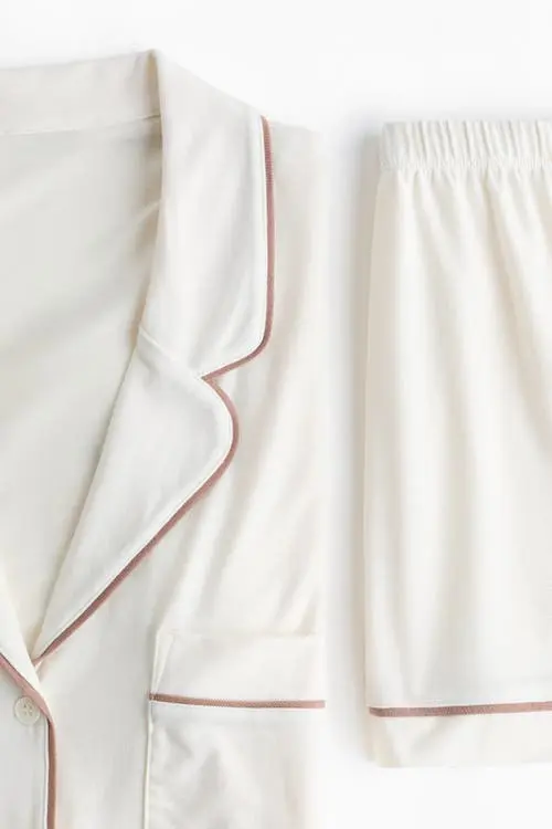 H&m Viscose-blend Pyjamas - Cream