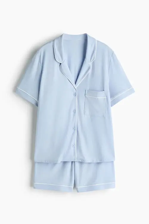 H&m Viscose-blend Pyjamas - Light Blue