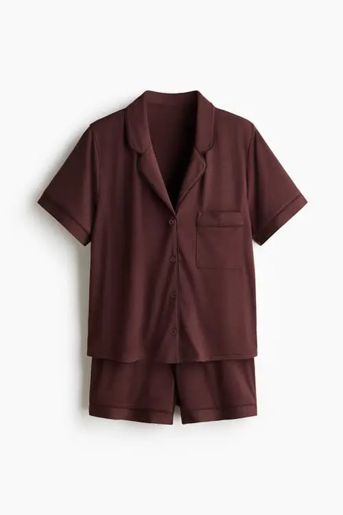 H&m Viscose-blend Pyjamas - Rust Brown