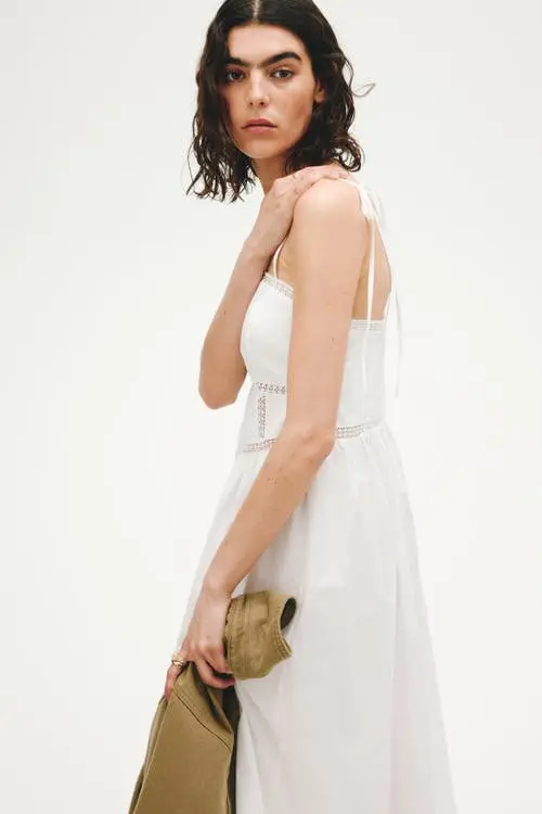 H&m Tie-strap Cotton Midi Dress