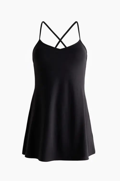 H&m Short Tennis Dress With Sweetheart Neckline And Criss-cross Straps