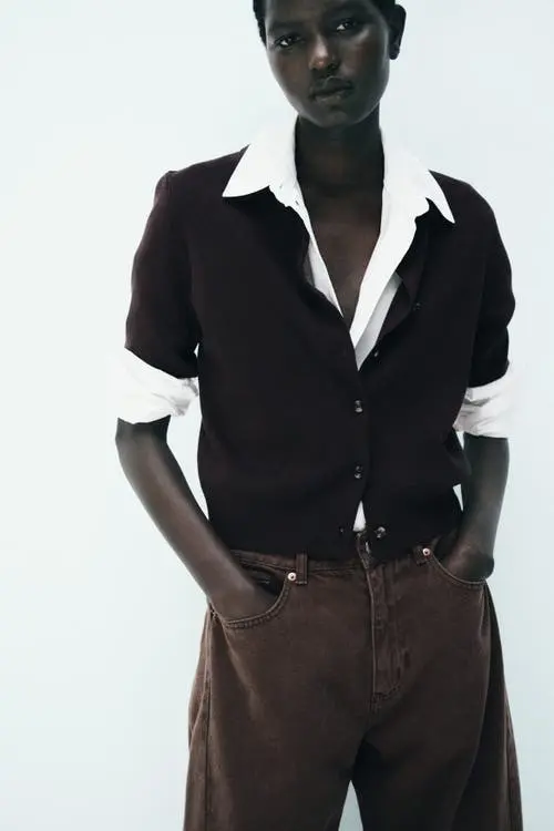H&m Barrel Regular Waist Jeans - Brown