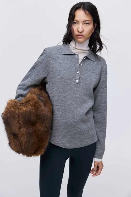 H&m Shoulder-pad Polo Jumper