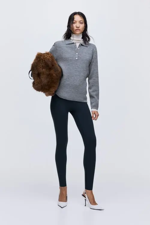 H&m Shoulder-pad Polo Jumper
