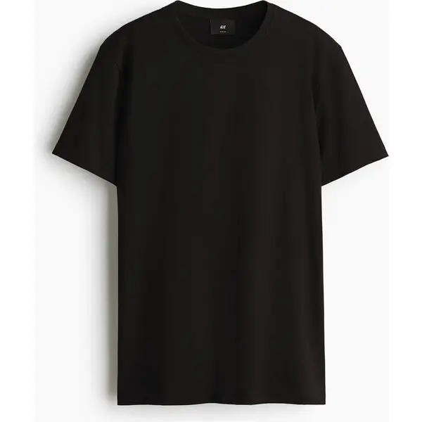 H&m Slim Fit Pima Cotton T-shirt - Black