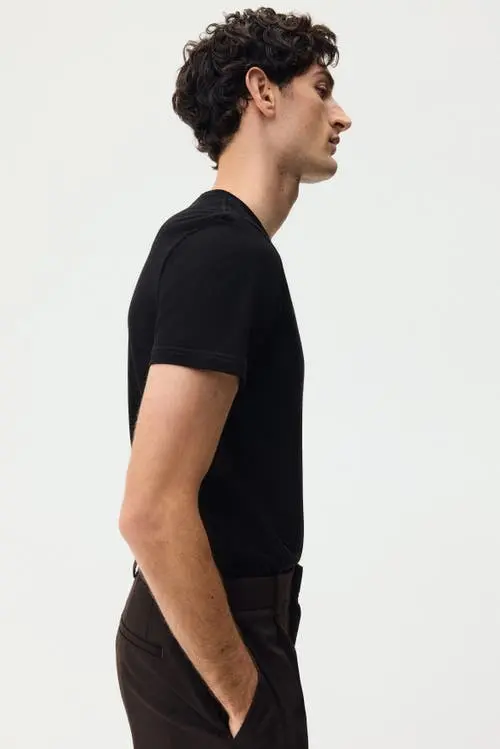 H&m Slim Fit Pima Cotton T-shirt - Black