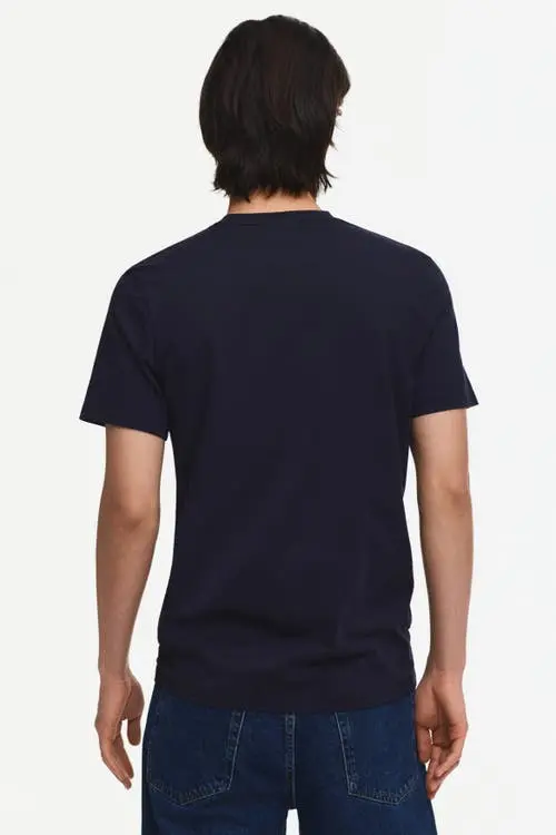 H&m Slim Fit Pima Cotton T-shirt - Navy Blue