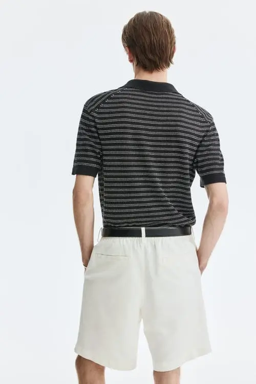 H&m Linen-blend Relaxed Fit Shorts - White