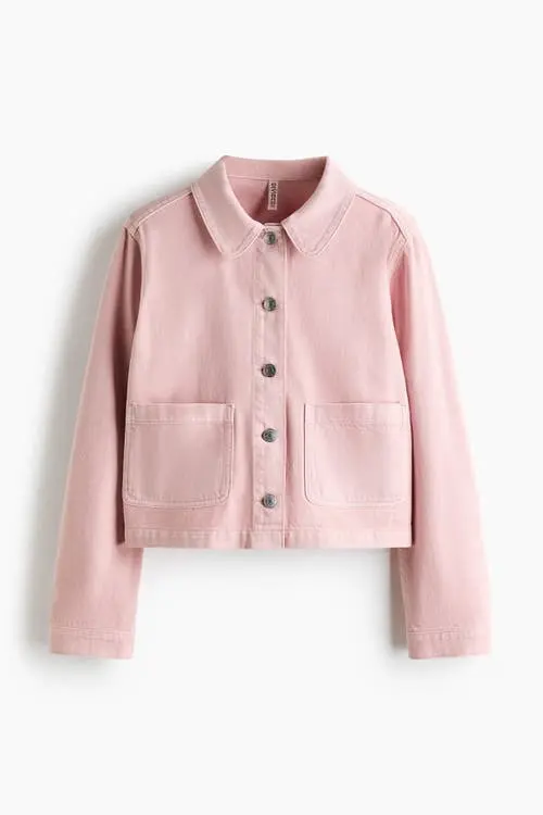 H&m Denim Trucker Jacket - Light Pink