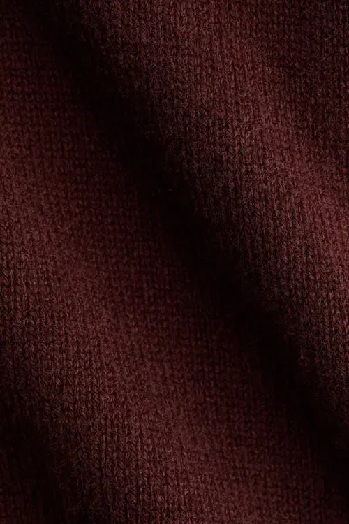 H&m Oversized Wool Roll-neck Jumper - Dark Rust Brown