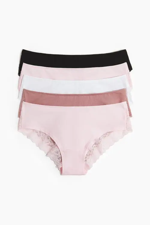 H&m 5-pack Hipster Briefs - Pink/white/black