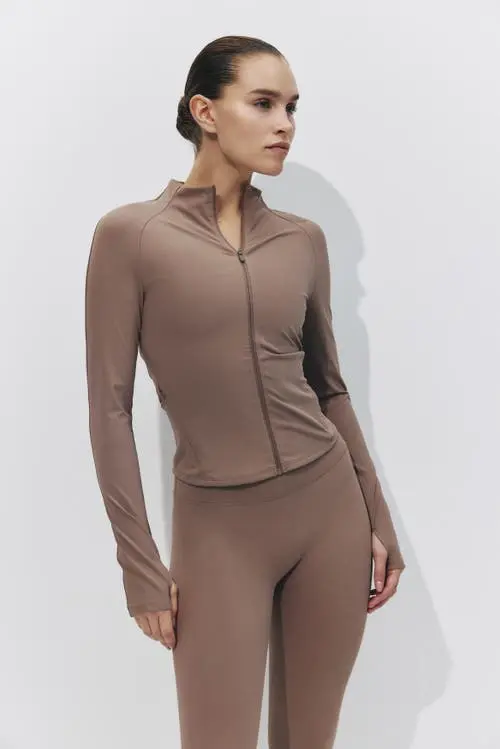 H&m Sculptmove Sports Jacket With Thumbholes