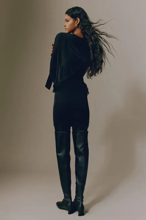 H&M Asymmetrical Cape Detail Mini Dress