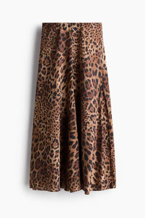 H&m Satin Maxi Skirt