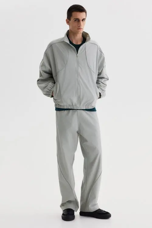 H&m Relaxed Fit Track Pants - Light Gray