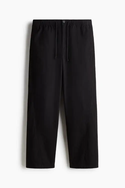H&m Relaxed Fit Twisted Trousers - Black