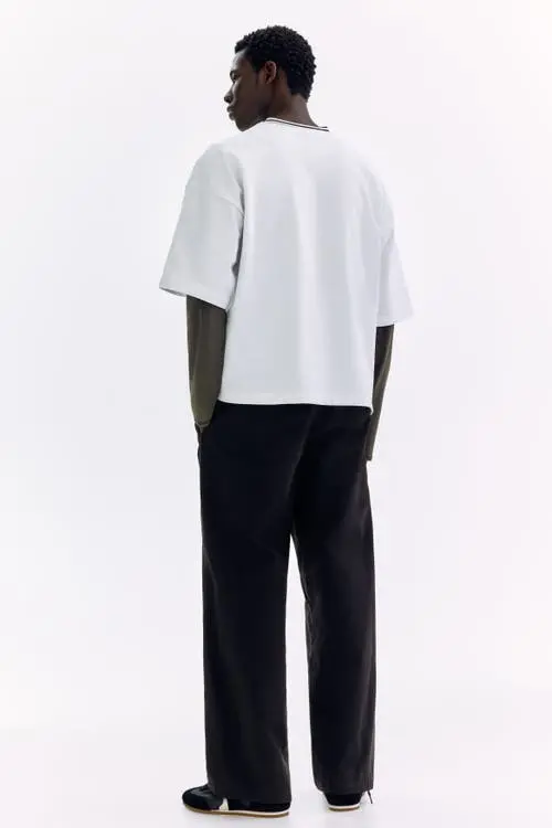 H&m Relaxed Fit Twisted Trousers - Black
