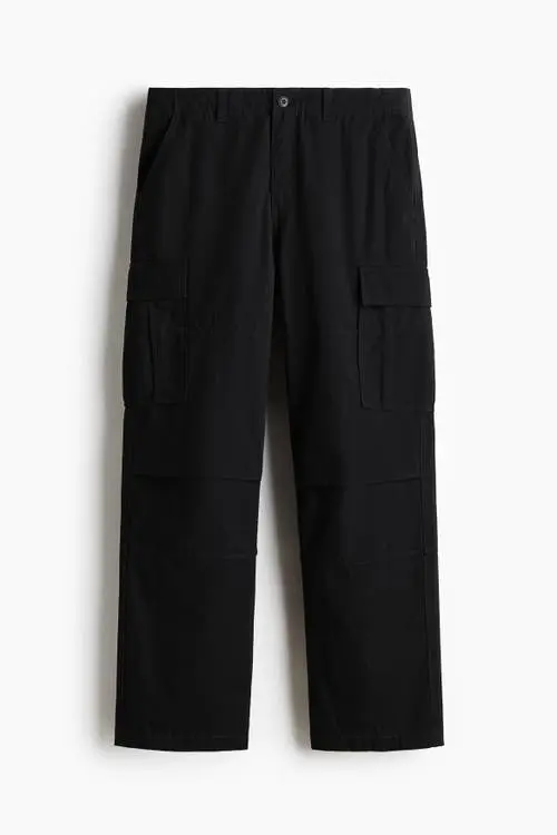 H&M Relaxed Fit Cotton Cargo Trousers
