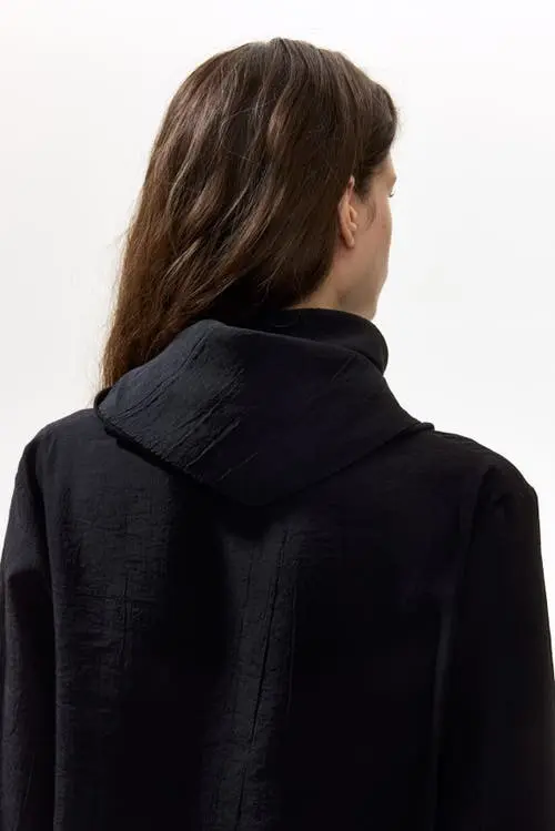 H&m Woven Shirt With Detachable Scarf Detail