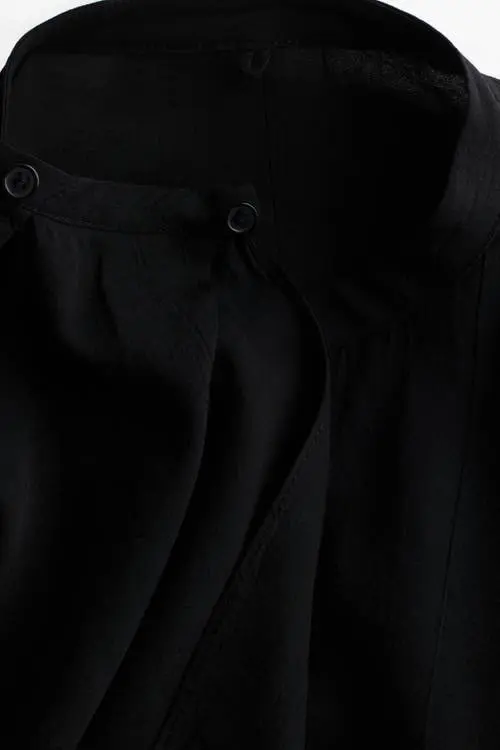 H&m Woven Shirt With Detachable Scarf Detail