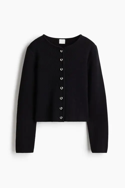 H&m Rib-knit Cotton Cardigan