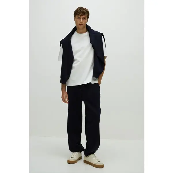 H&m Relaxed Fit Sweatpants - Dark Blue