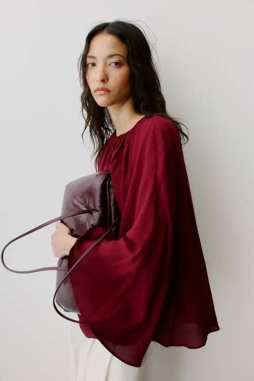 H&m Sleeveless Asymmetric Cape Blouse