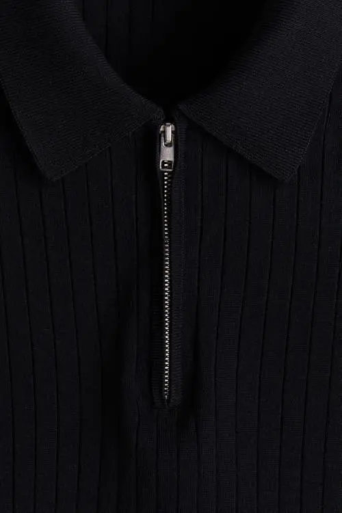 H&m Slim Fit Polo Shirt - Black