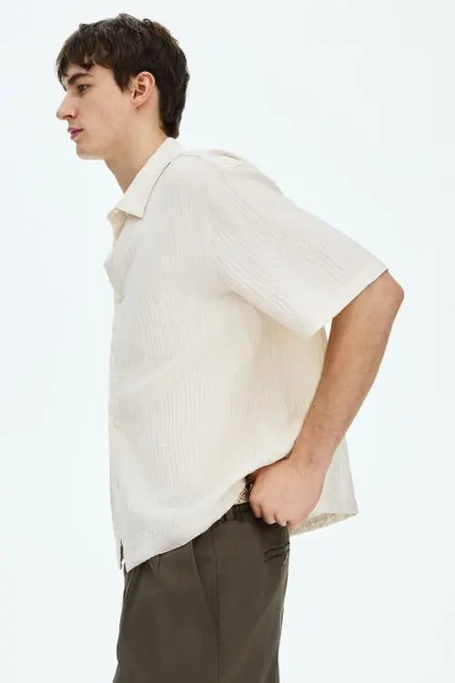 H&m Relaxed Fit Shirt - Cream