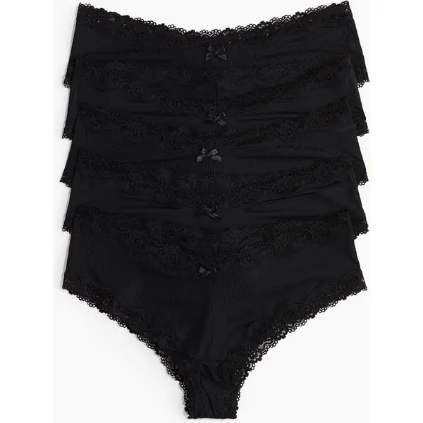H&m 5-pack Microfiber Hipster Briefs - Black