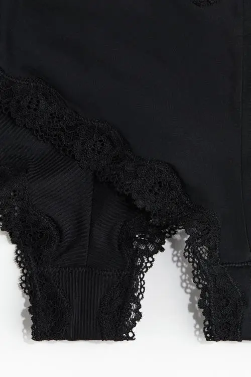 H&m 5-pack Microfiber Hipster Briefs - Black