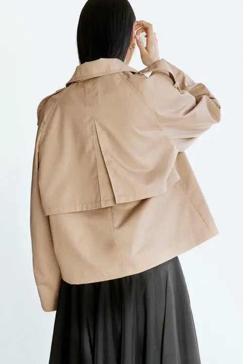 H&m Short Trench Coat - Beige