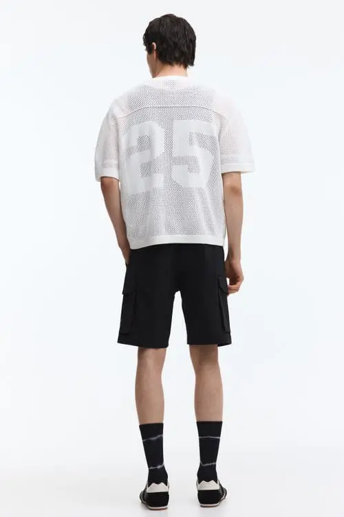 H&M Regular Fit Cargo Shorts - Black