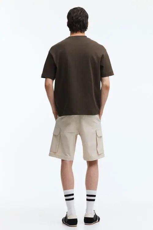 H&m Regular-fit Cargo Shorts - Light Beige