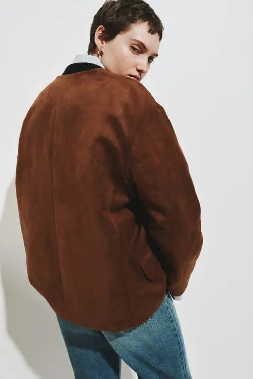 H&m Collarless Jacket